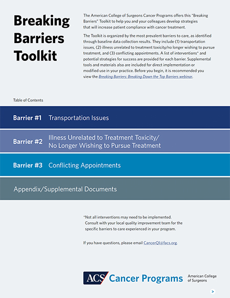Breaking Barriers Quality Improvement Collaborative Yields Toolkit and ...